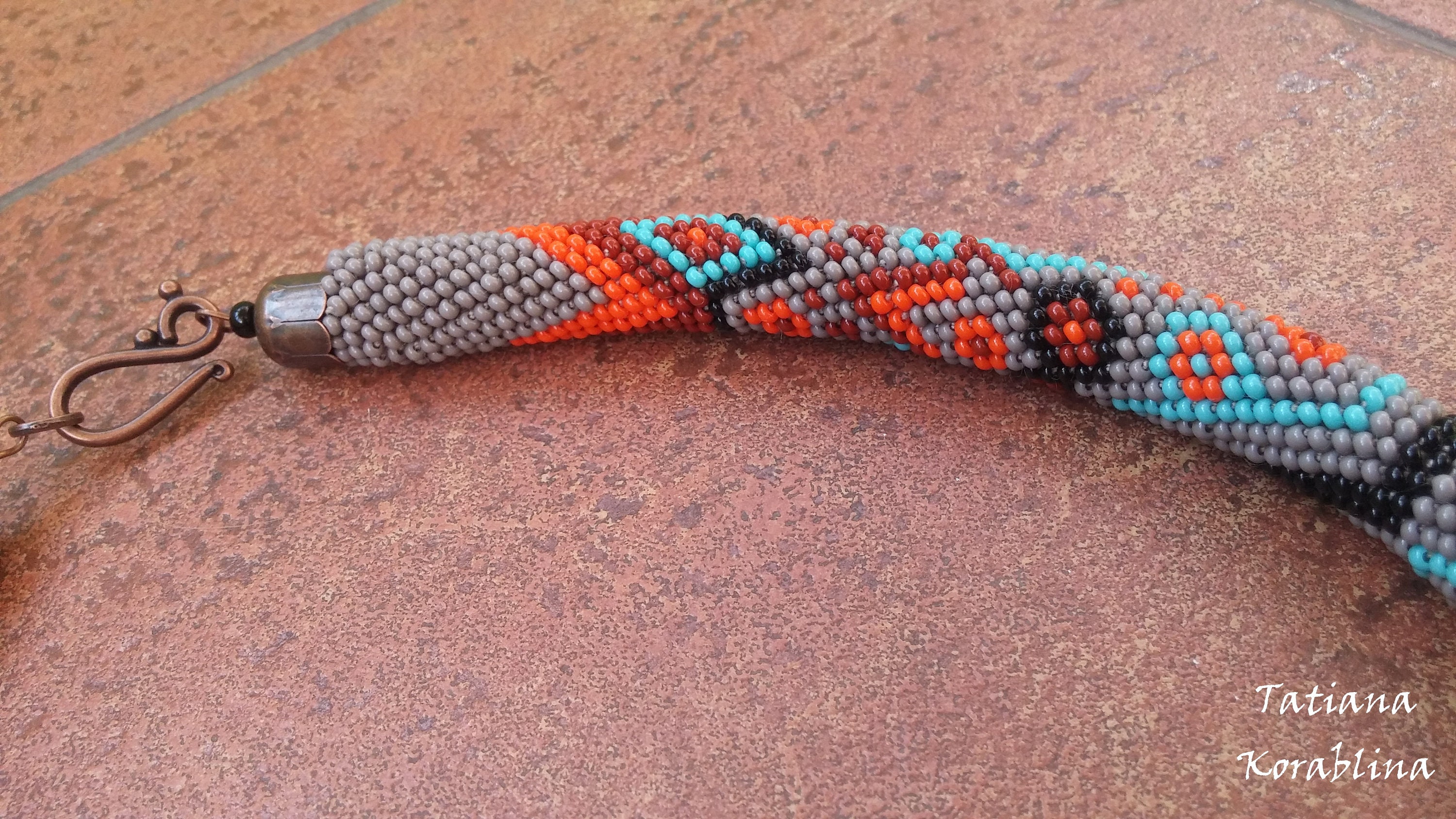 Ukrainian Traditional Flower bead Crochet Necklace Seed bead | Etsy