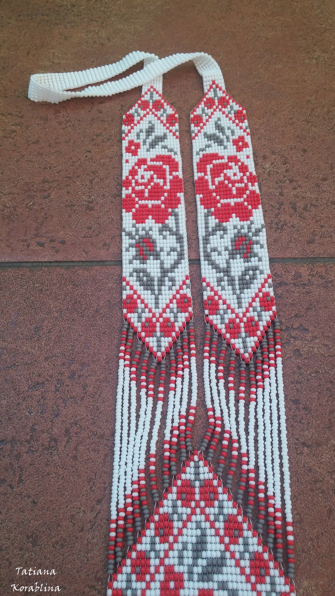 Gerdan Ukrainian Traditional Necklace Ethnic Woven Beaded - Etsy