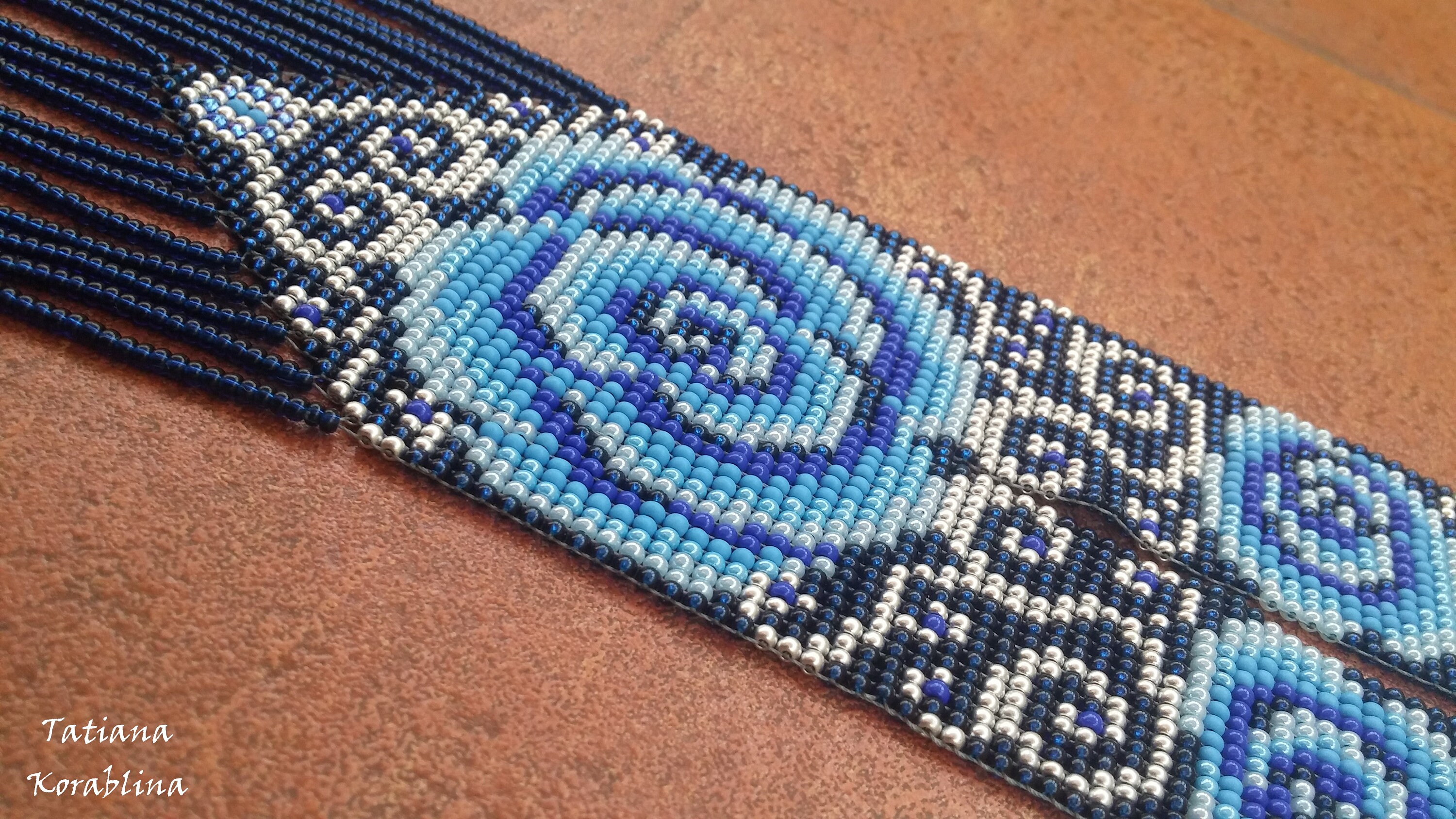 Ukrainian Beaded Winter Flower Gerdan Necklace Bead Loom | Etsy