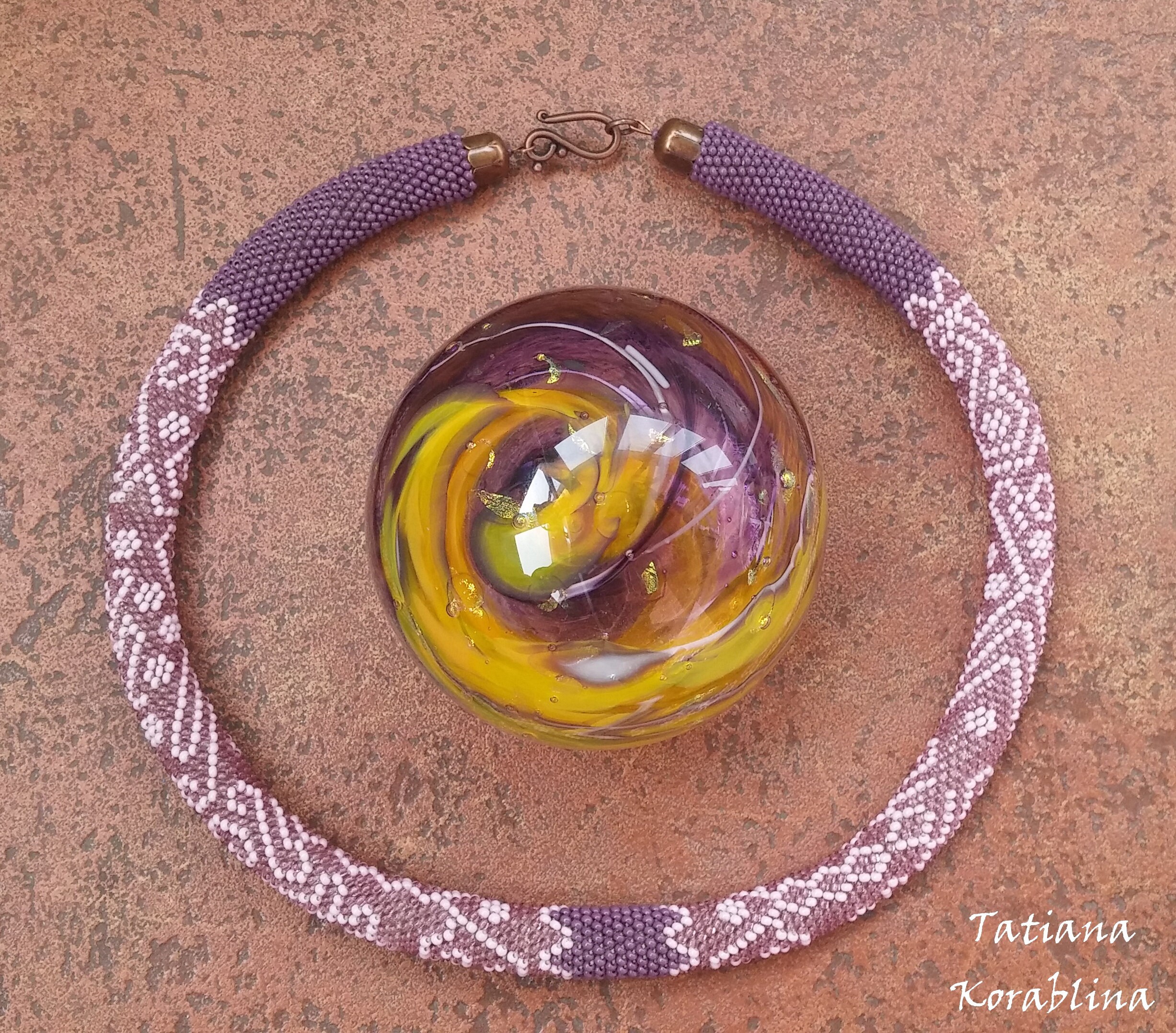 Ukrainian Traditional Flower bead Crochet Necklace Seed bead | Etsy