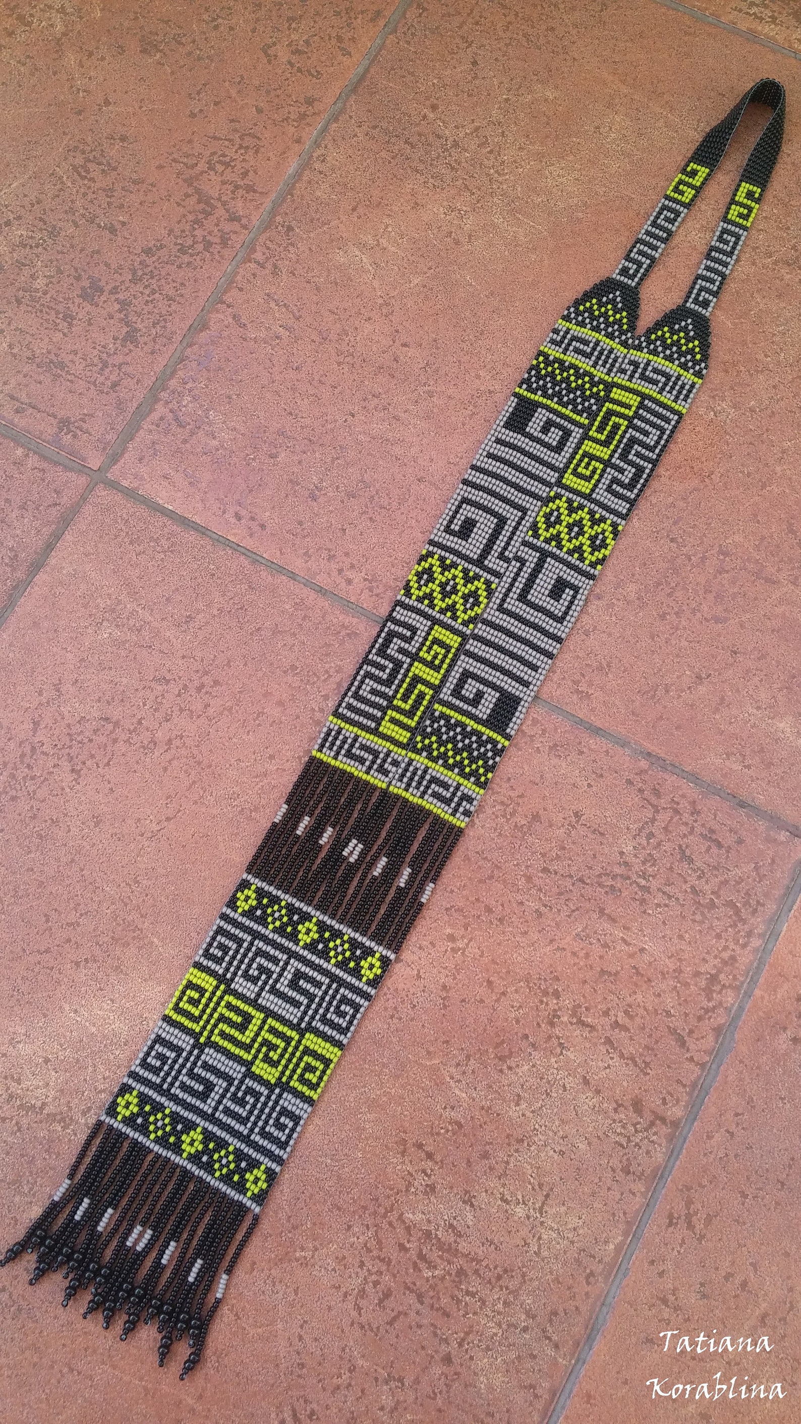 Gerdan Ukrainian Traditional Ethnic Bead Loom Necklace Long - Etsy