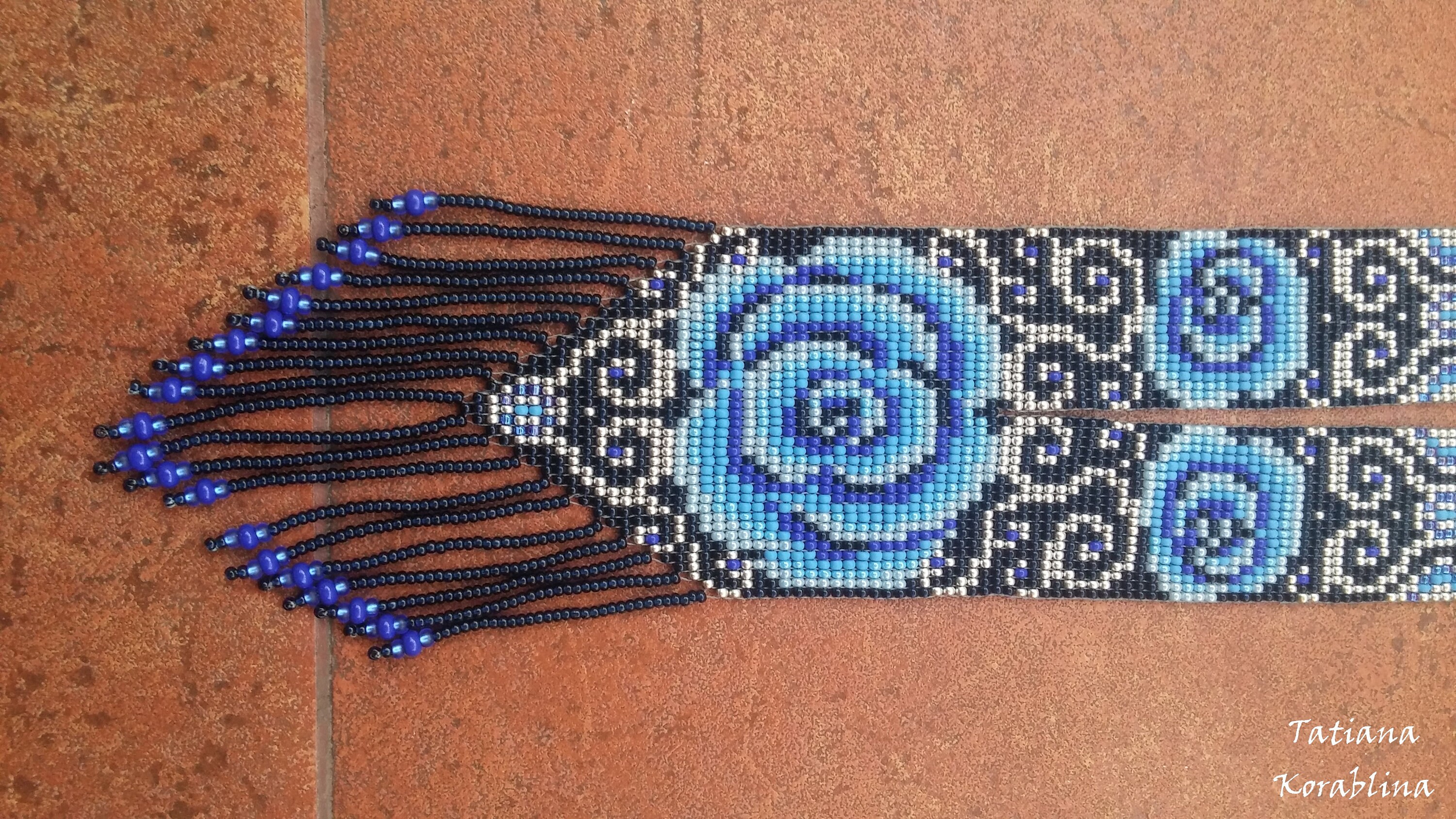 Ukrainian Beaded Winter Flower Gerdan Necklace Bead Loom | Etsy