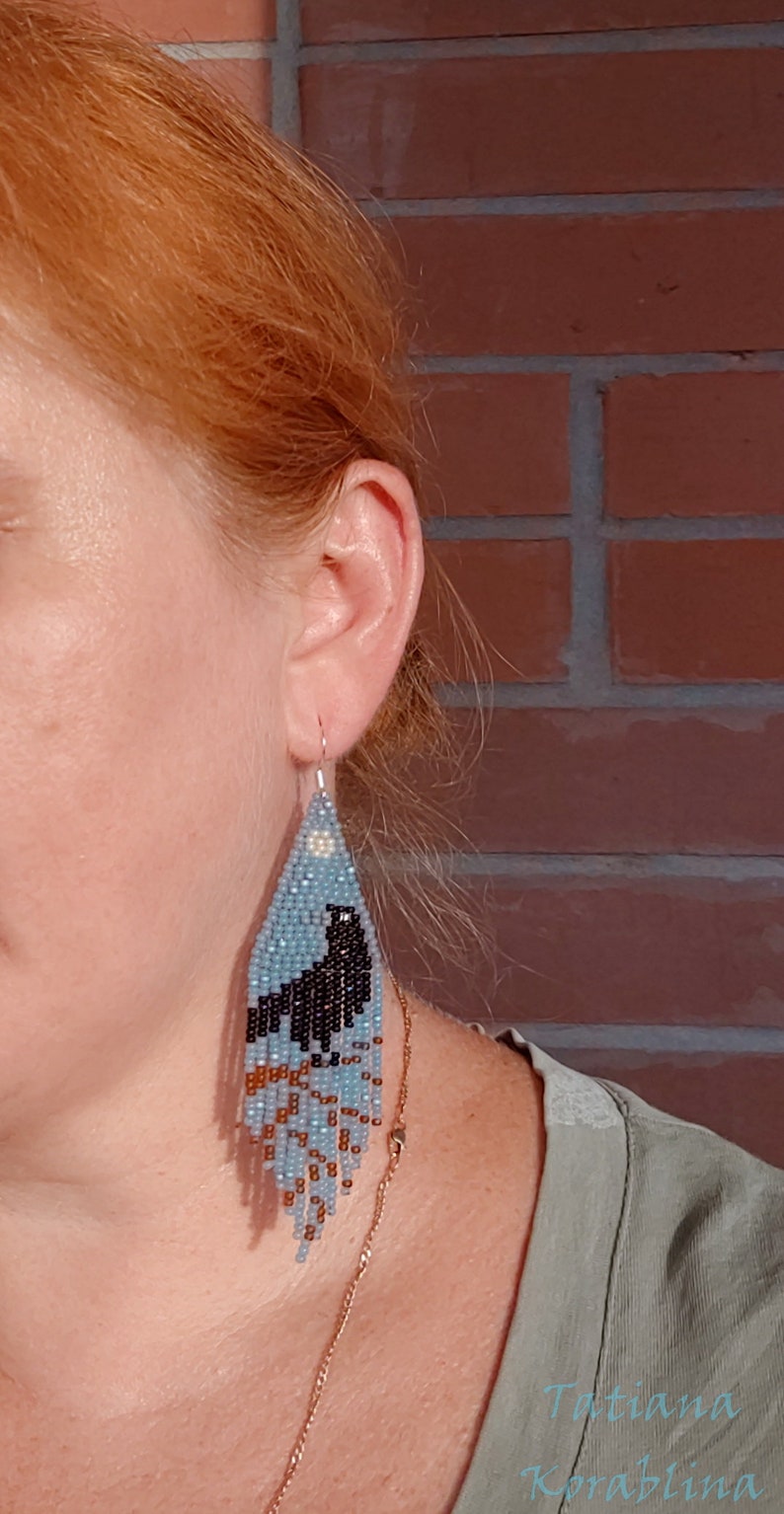 Author's Unique Beaded Earrings Seed Bead Earring Chandelier Beadwork ...