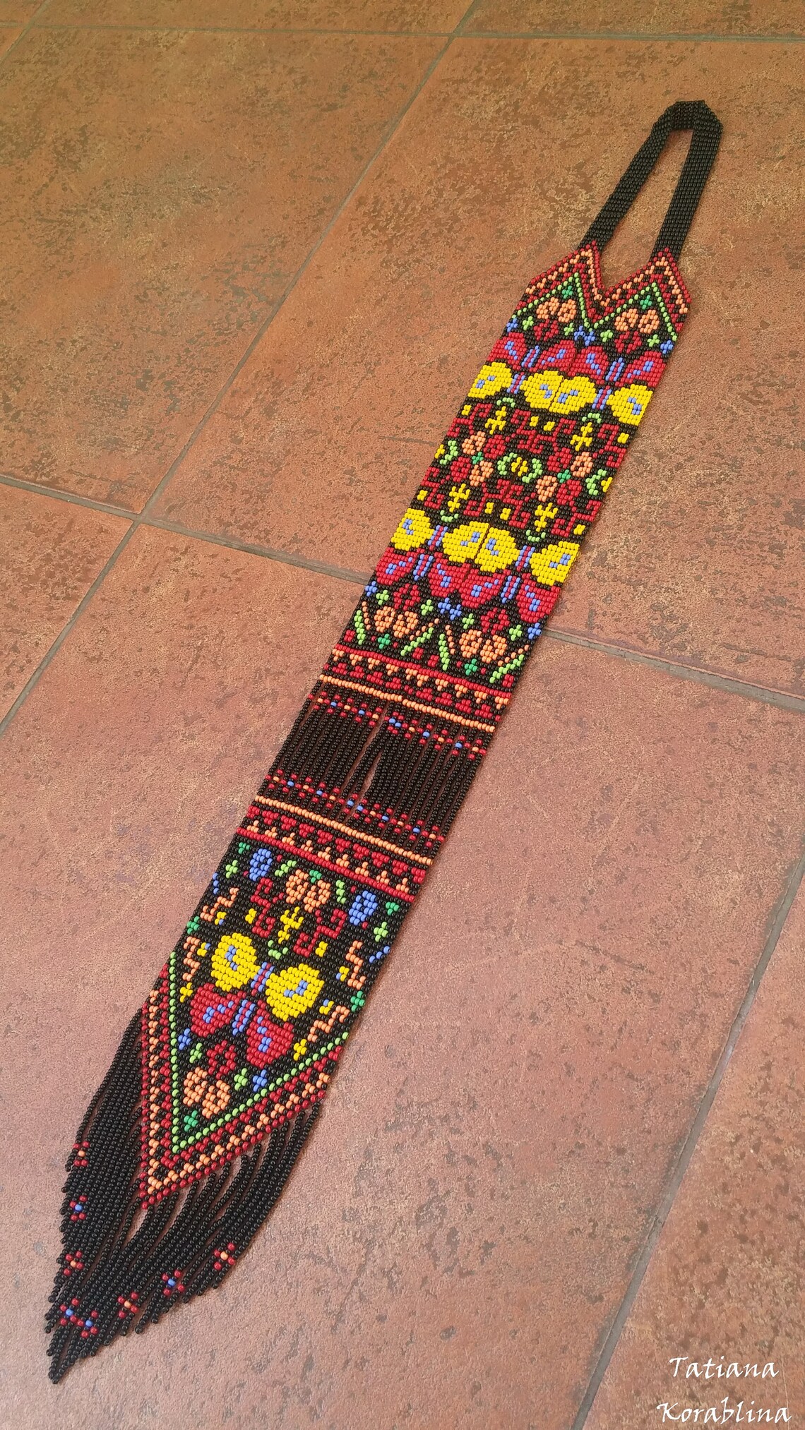 Gerdan Ukrainian Traditional Necklace Ethnic Necklace Long - Etsy