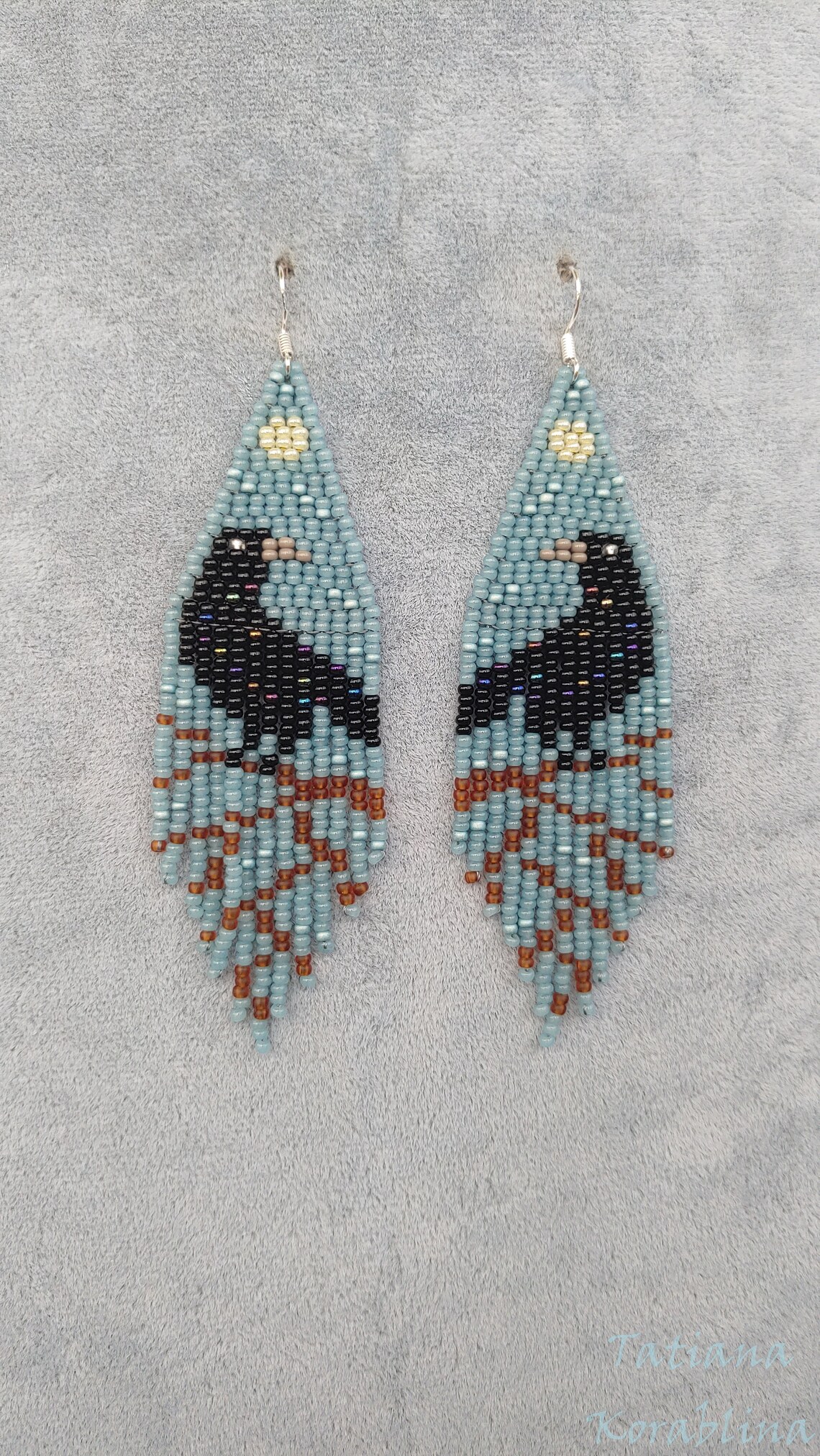 Author's Unique Beaded Earrings Seed Bead Earring - Etsy