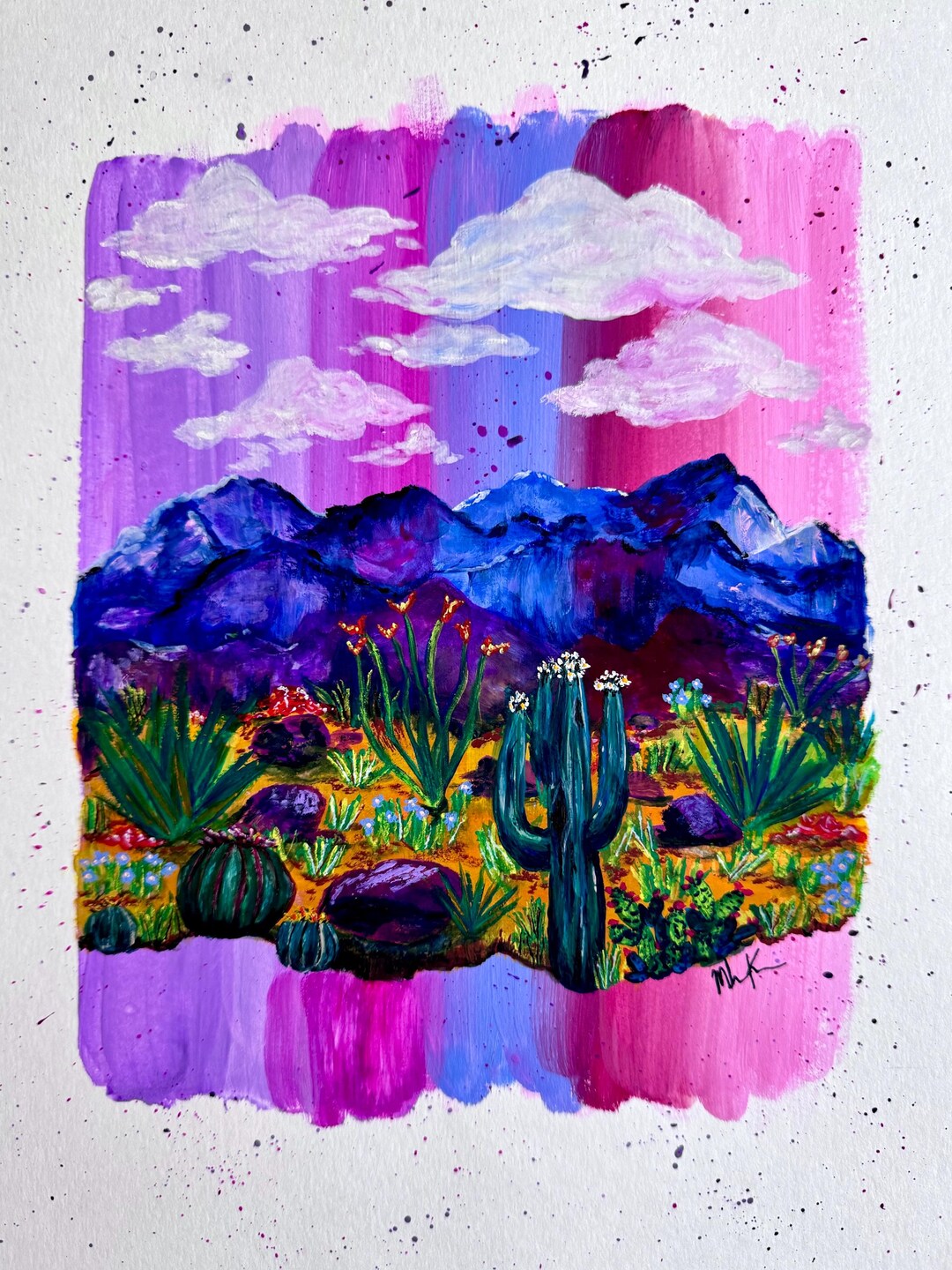 Spring Showers, Desert Flowers Art Print - Etsy