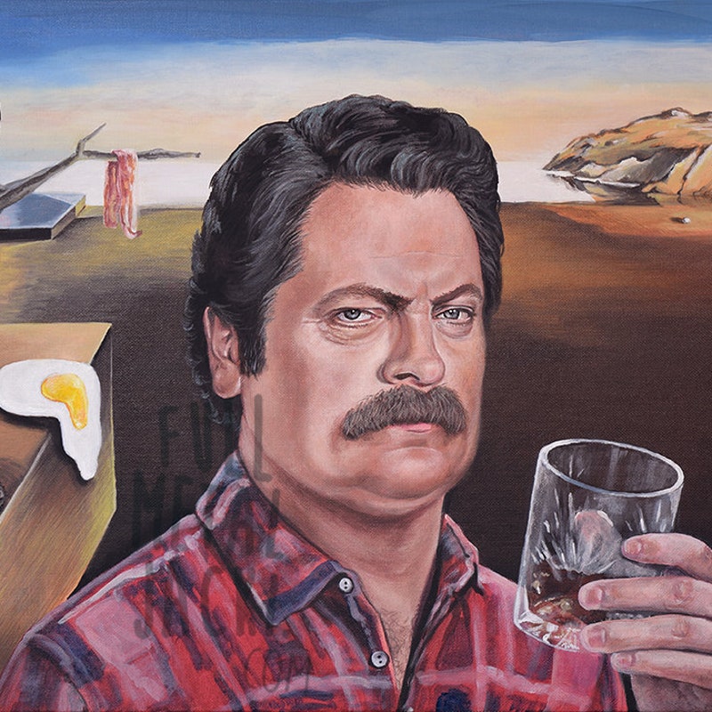 Ron Swanson Portraits - Etsy