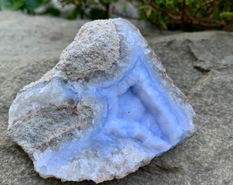 Raw blue gemstone | Etsy