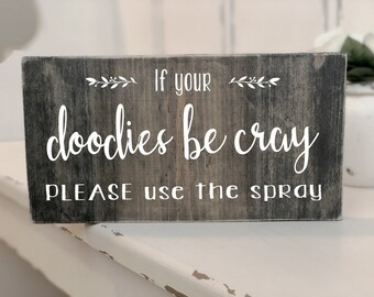 Please Spray Bathroom Sign - Etsy