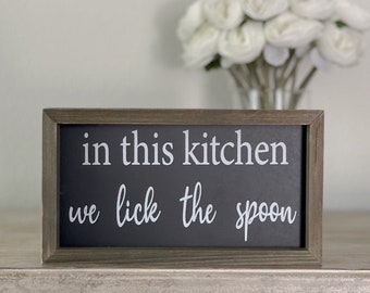 Lick the Spoon Sign | Etsy
