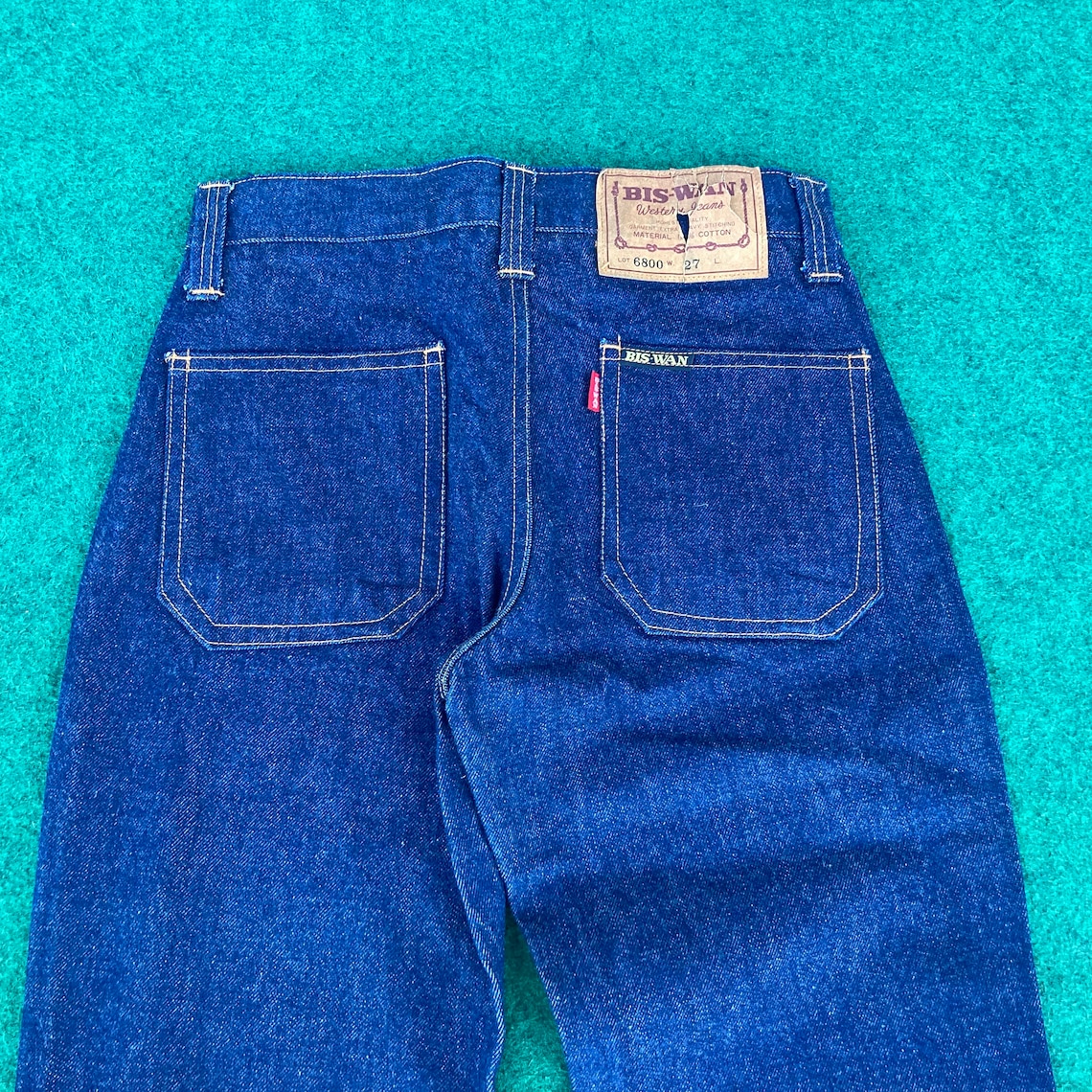 Vintage Bis Wan Blue Denim Wide Flare 90s 80s Sz 26 Bootcut Jeans - Etsy