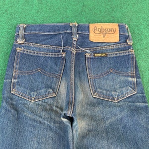 Vintage Bobson Denim Bootcut 26 Wide Flared Faded Jeans - Etsy