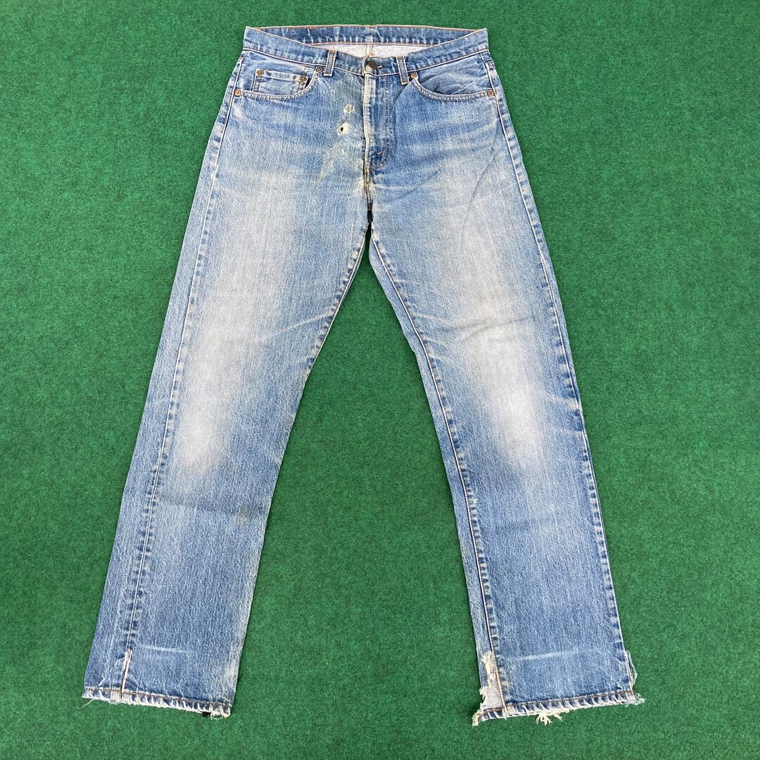 Vintage Levis 505 Distressed Ripped Punk Sz 32 Grunge Jeans - Etsy