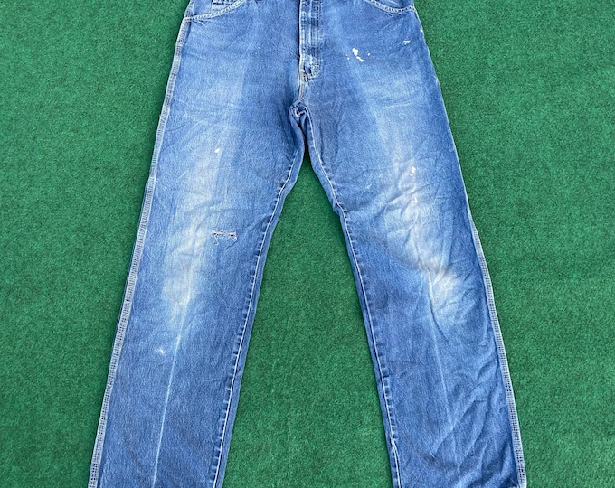 Vintage Dickies Vaquero Denim Pearl-snap Button Down Shirt Hipster ...