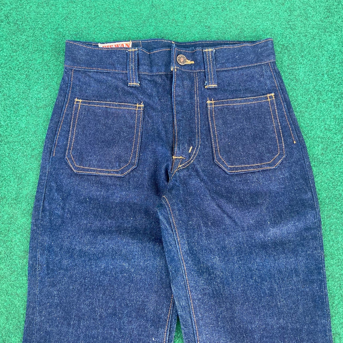 Vintage Bis Wan Blue Denim Wide Flare 90s 80s Sz 26 Bootcut Jeans - Etsy