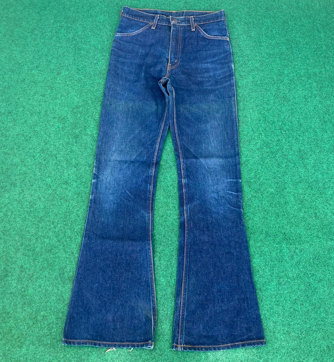 Vtg Levis 646 Faded Blue Denim Wide Flare Orange Tab Bootcut Jeans - Etsy