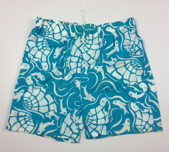 Vintage Hawaii Pant Fish Hawaiian Short Pant Holiday | Etsy