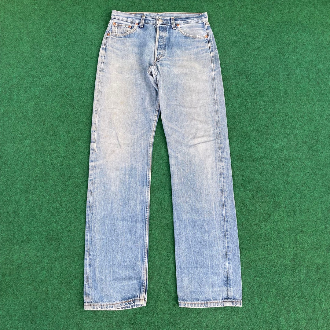 Vintage Levis 501 Faded Blue Sz 30 Punk Grunge Jeans - Etsy