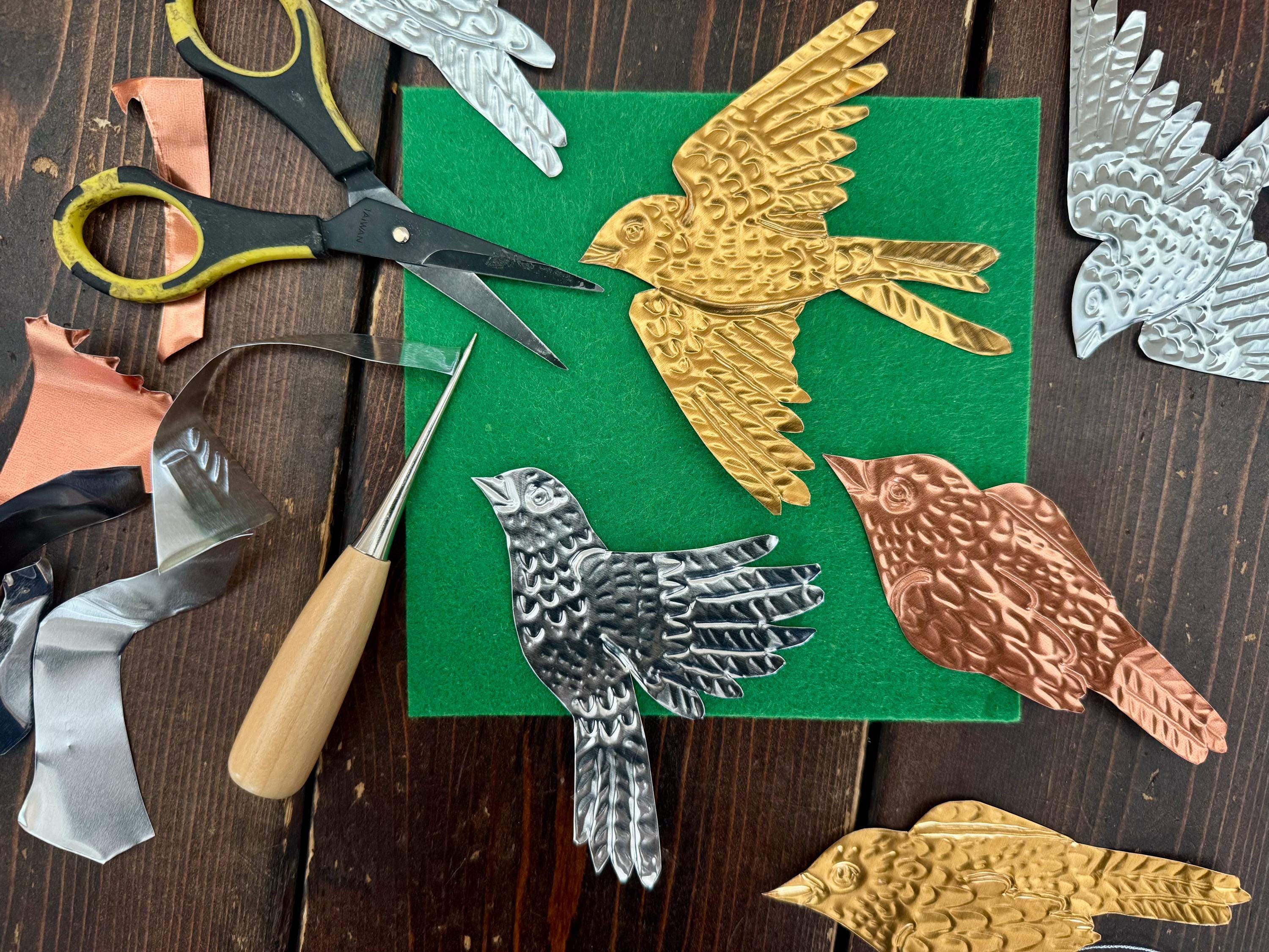 Birds Metal Foil Garland Embossing Kit - DIY Embossed Metal Craft Kit ...