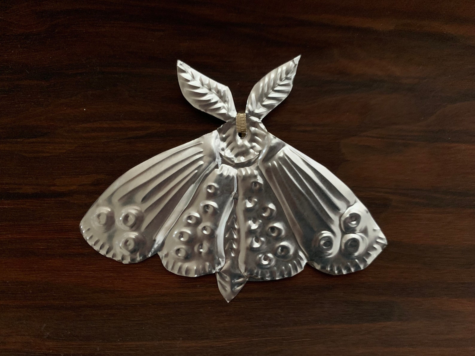 Moth Handmade Embossed Pressed Copper or Tin Wall Decoration - Etsy