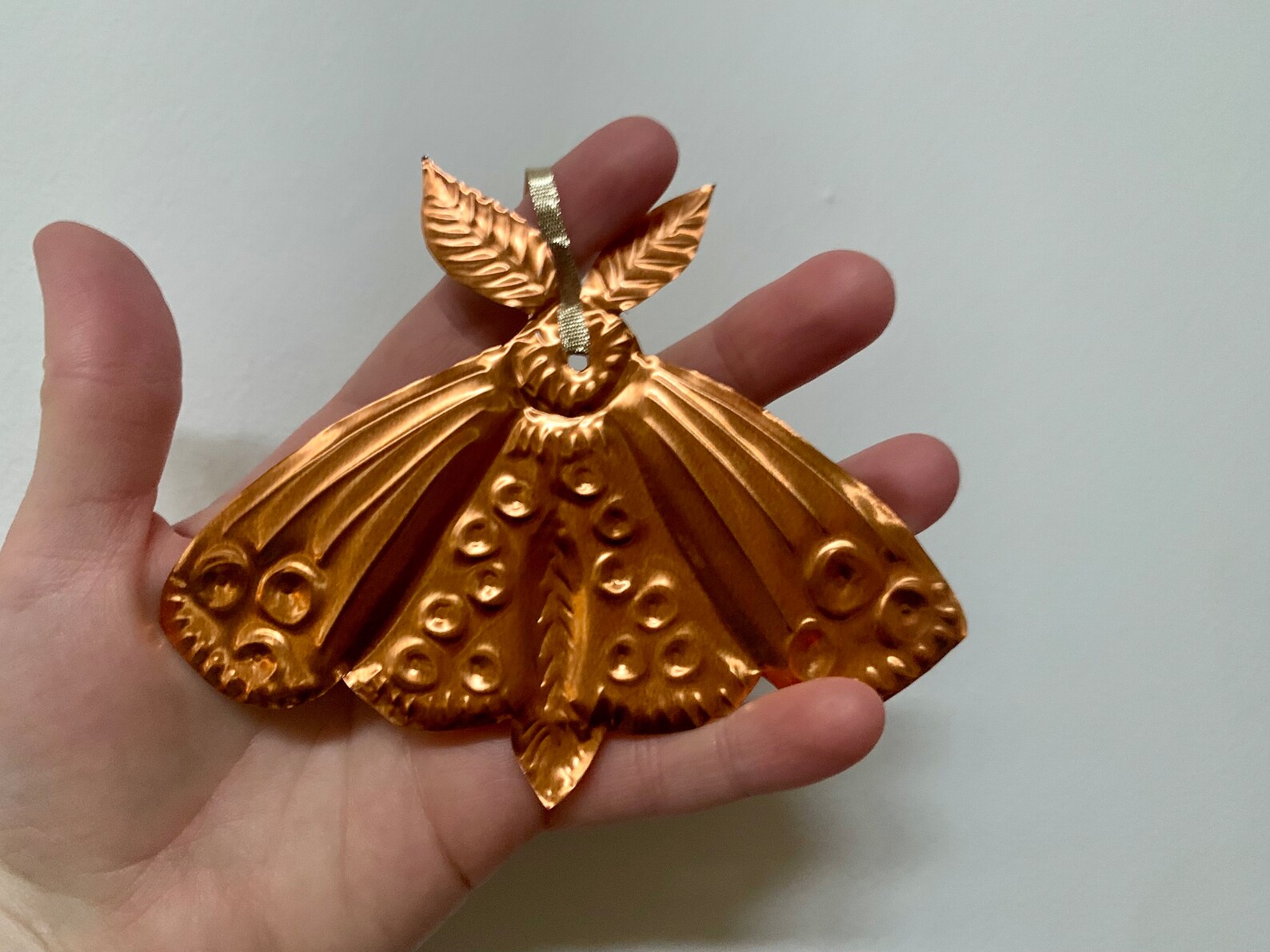 Moth Handmade Embossed Pressed Copper or Tin Wall Decoration - Etsy