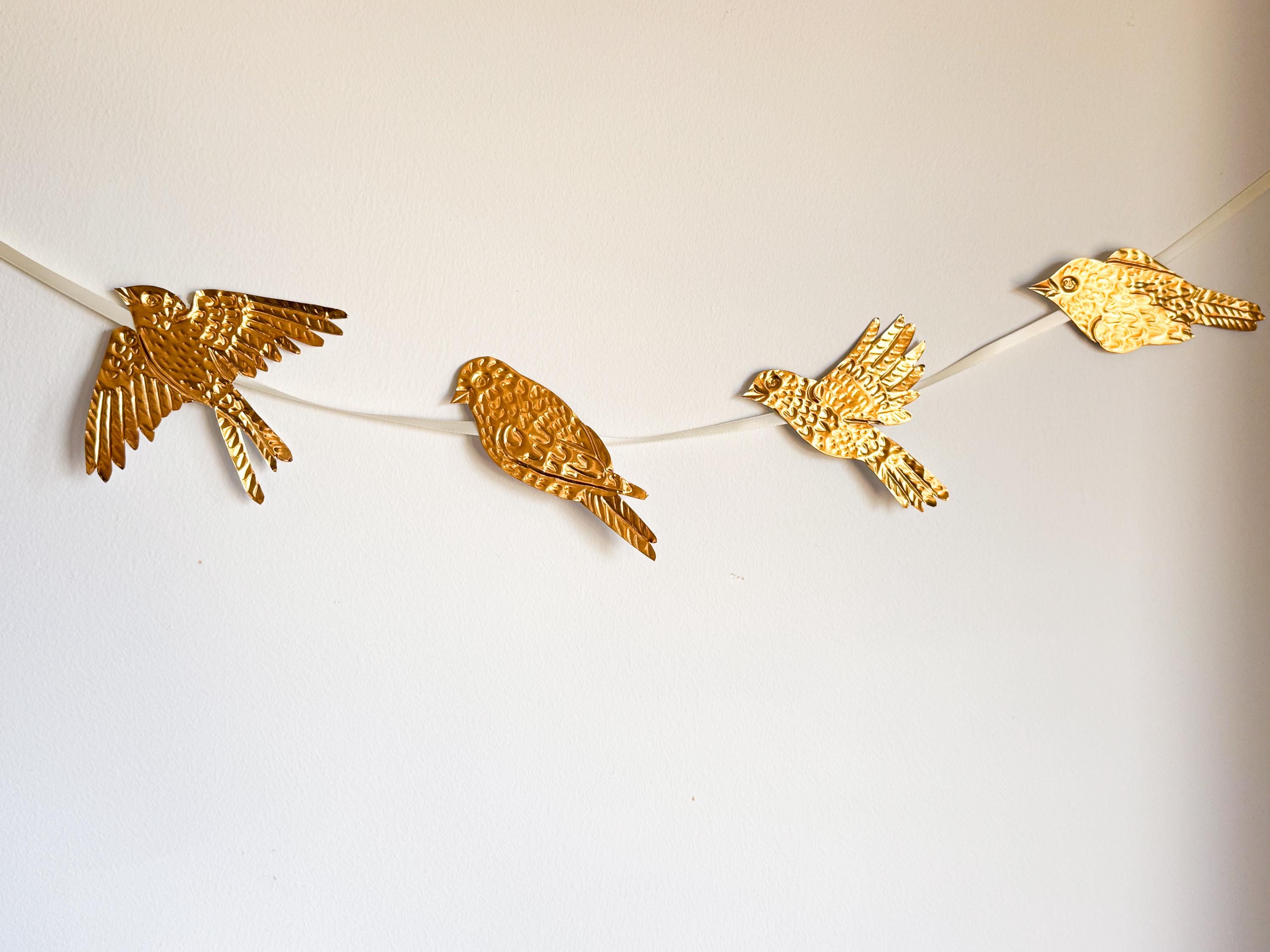 Birds Metal Foil Garland Embossing Kit - DIY Embossed Metal Craft Kit ...