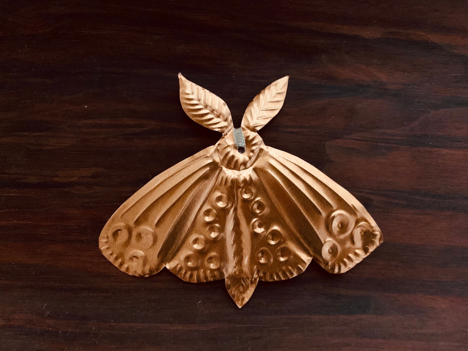 Moth Handmade Embossed Pressed Copper or Tin Wall Decoration - Etsy