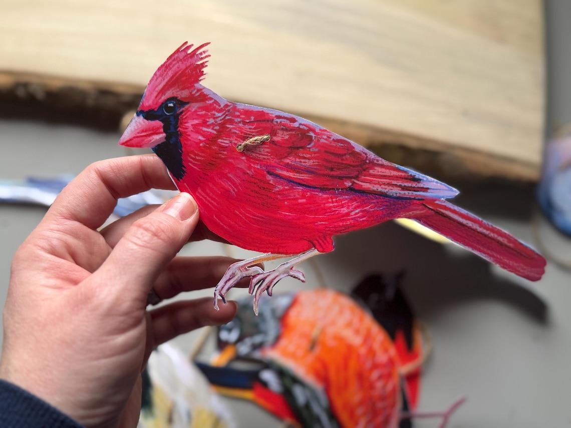 Song Birds Illustrated Paper Garland - Bird Watcher Gift - Bird Garland ...