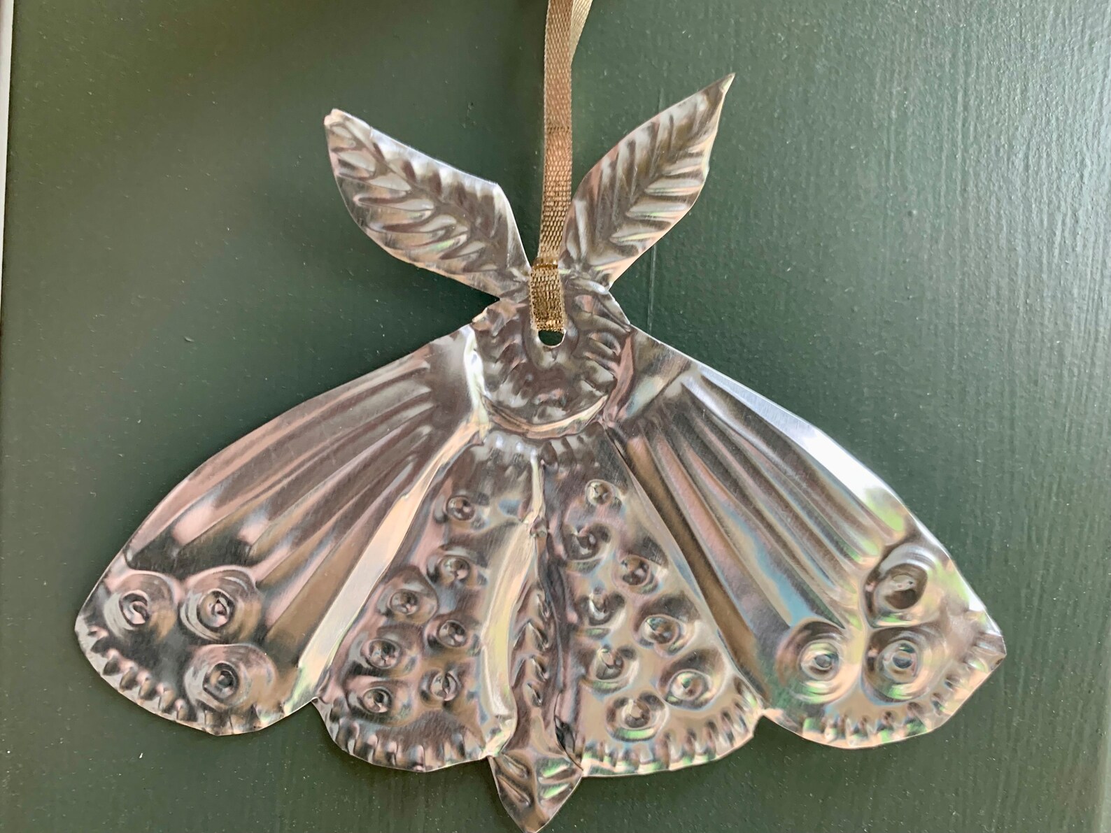 Moth Handmade Embossed Pressed Copper or Tin Wall Decoration - Etsy