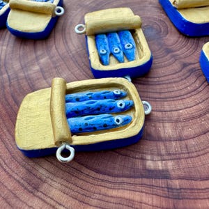 Handmade Tinned Fish Sardine Pendant Necklace | Quirky Polymer Clay ...