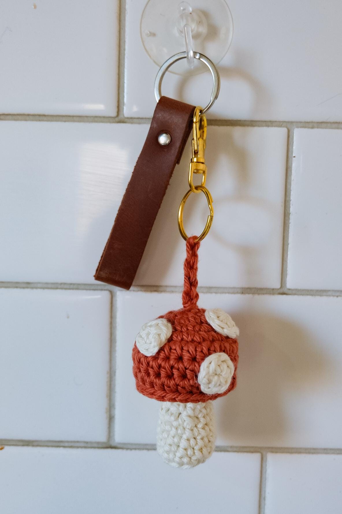 Crochet Mushroom Keychain Pattern - Etsy