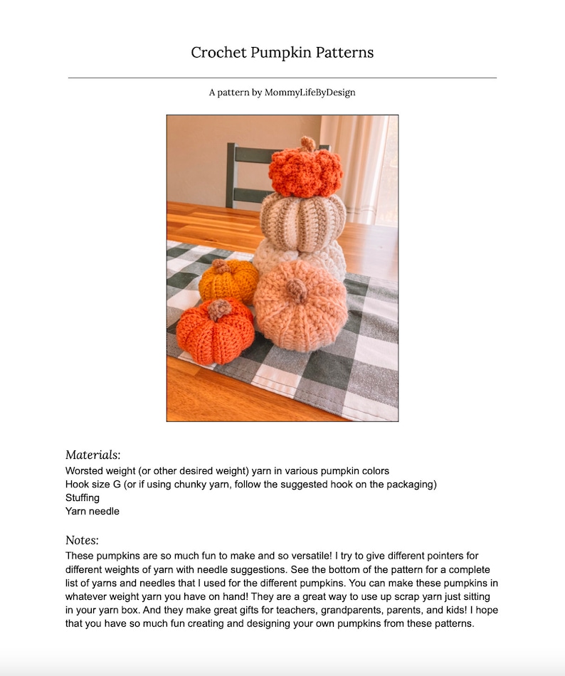 Crochet Pumpkin Pattern PDF - Etsy