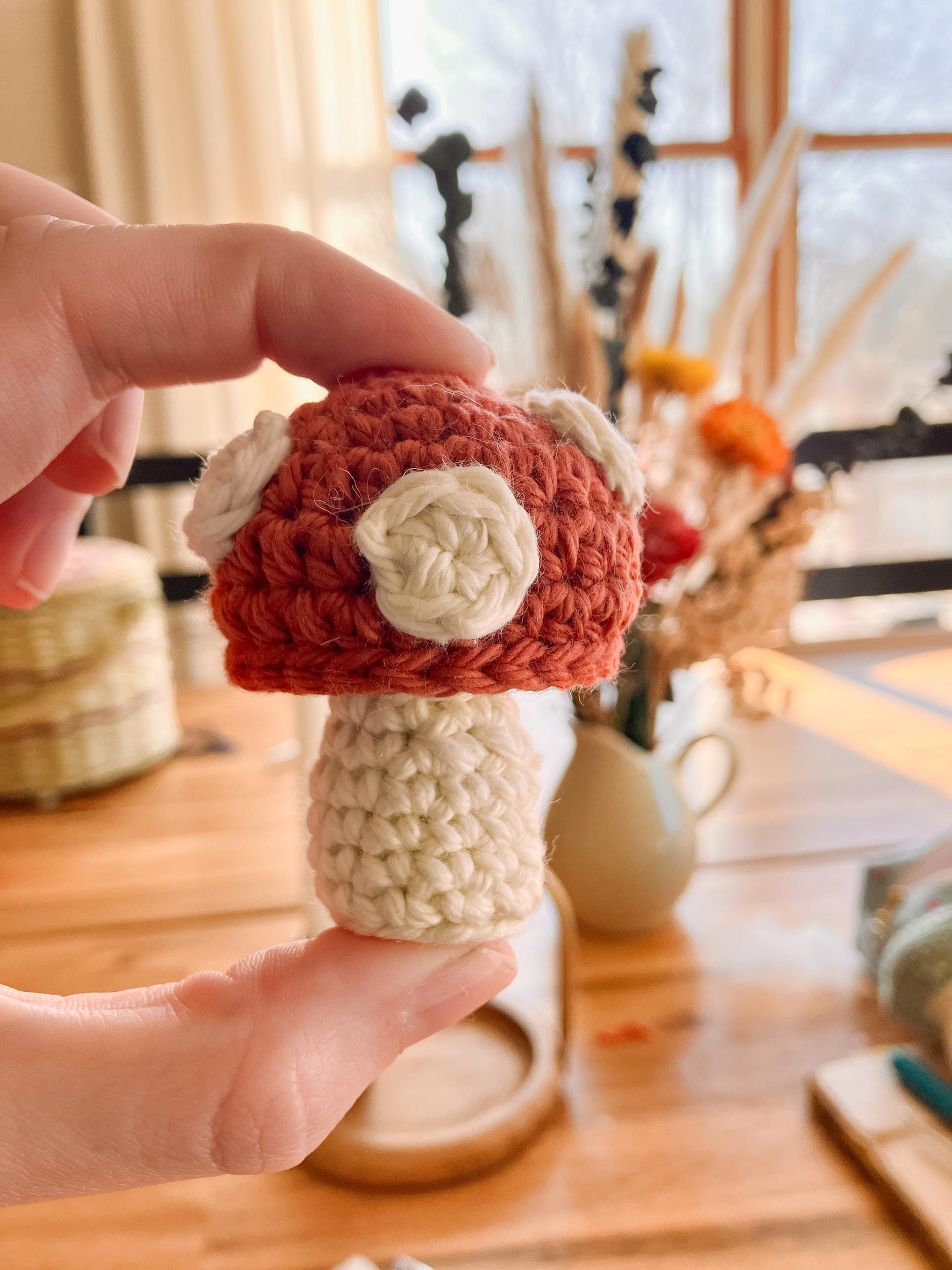 Crochet Mushroom Keychain Pattern - Etsy