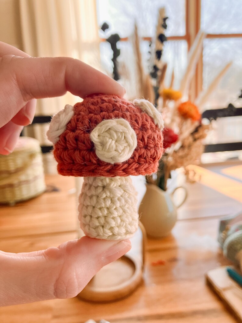 Crochet Mushroom Keychain Pattern - Etsy