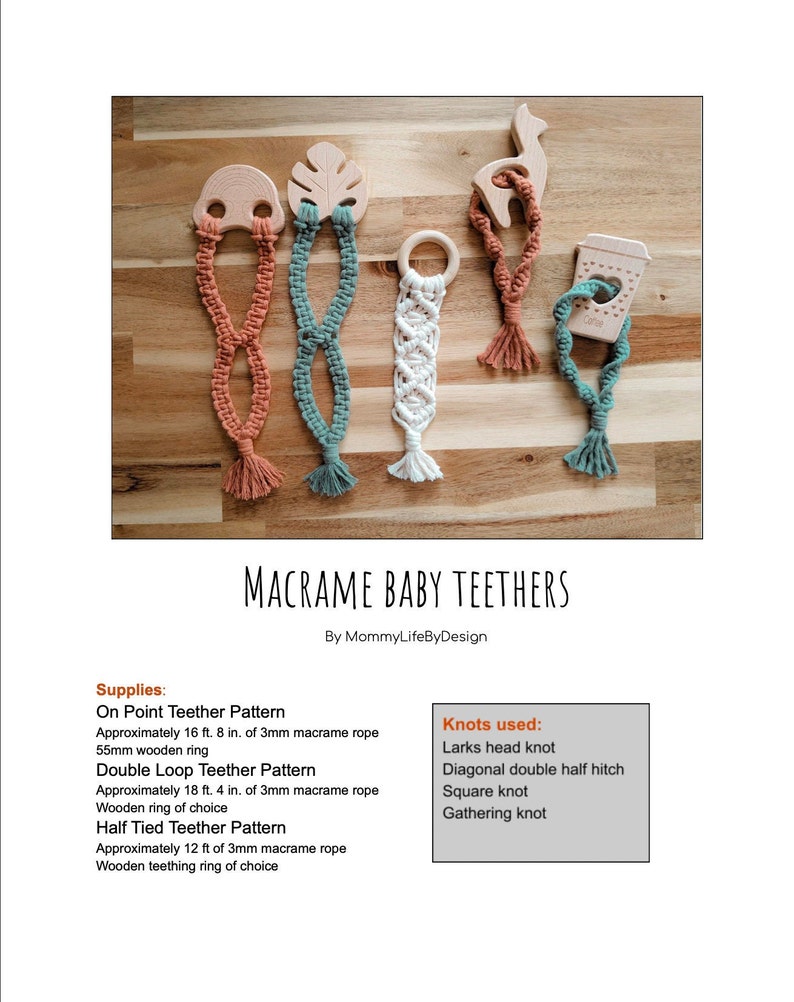 Macrame Baby Teether Pattern - Etsy