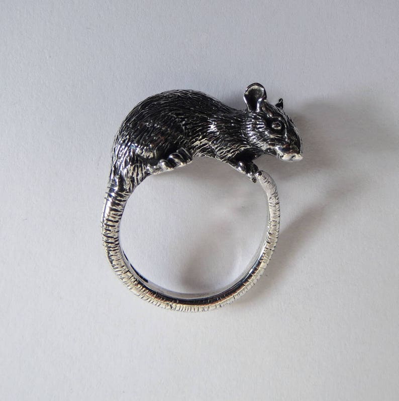 Silver Rat Ring - Etsy