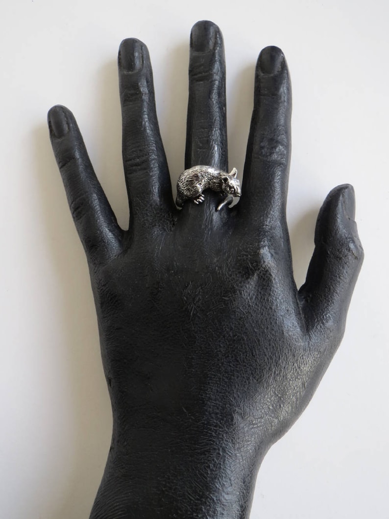 Silver Rat Ring - Etsy