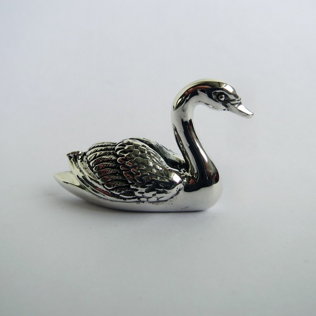 Swan Ornament, Silver - Etsy
