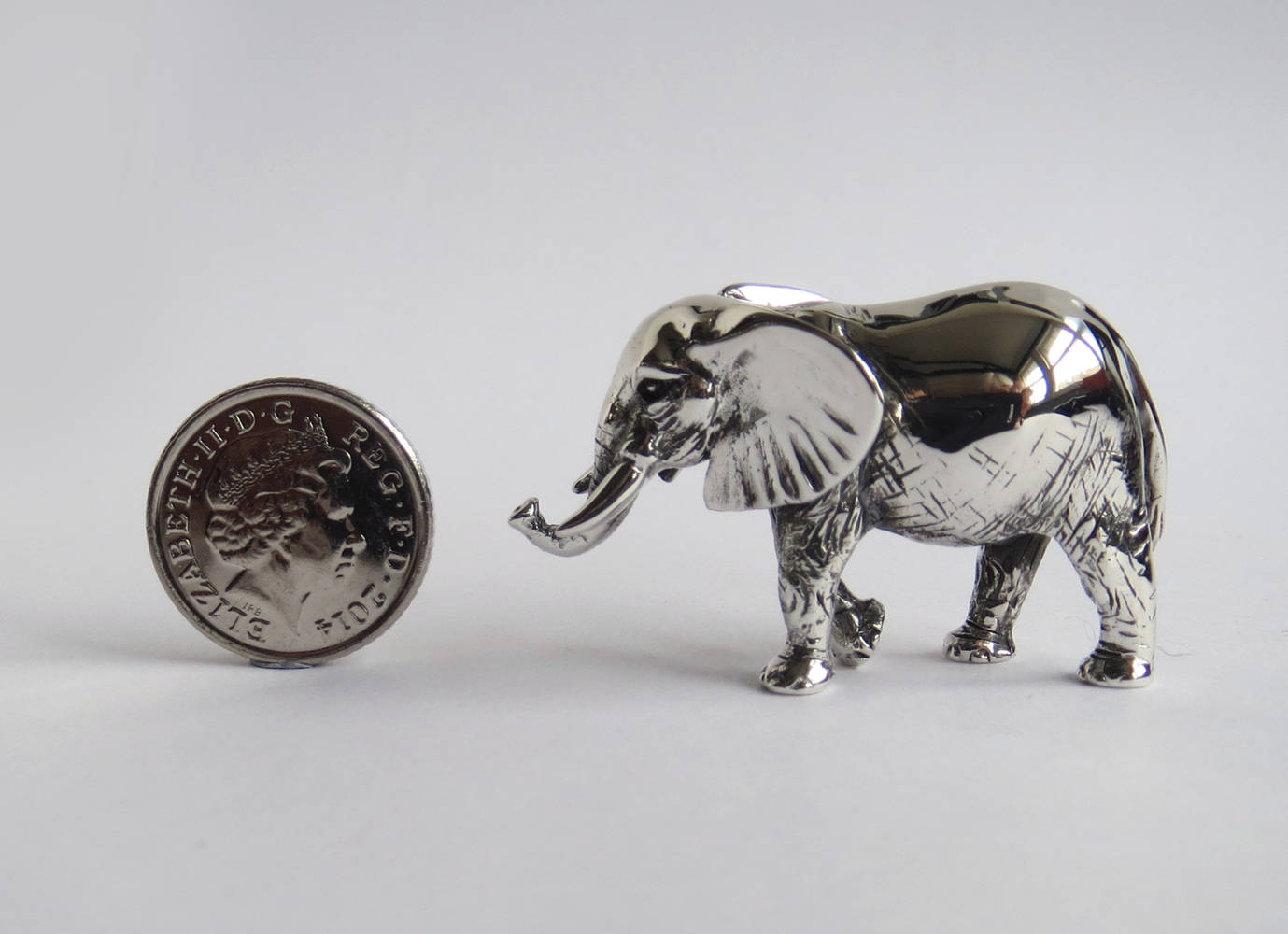 Elephant Mother Silver Figurine | Etsy UK