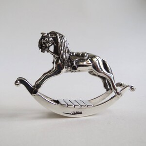 Rocking Horse Figurine, Silver - Etsy UK