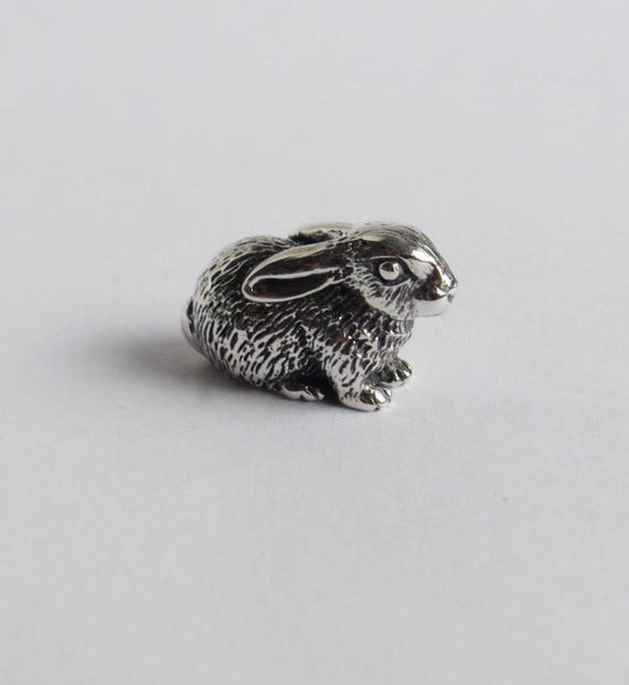 Rabbit Solid Silver Figurine | Etsy