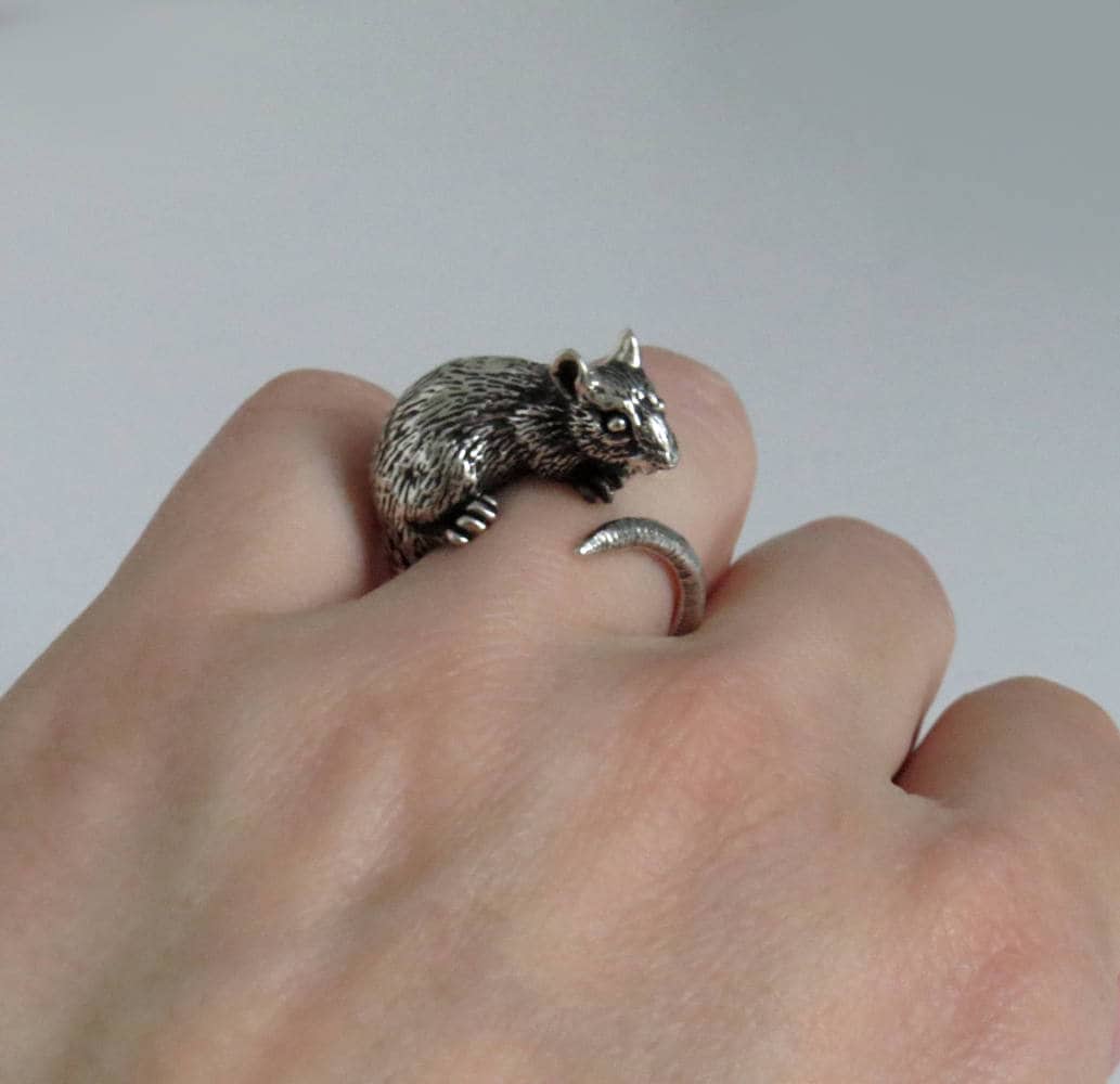 Silver Rat Ring | Etsy