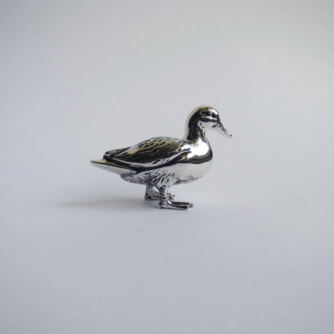 Duck, Silver Figurine - Etsy