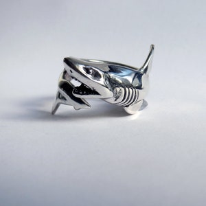 Shark Ring, Silver - Etsy