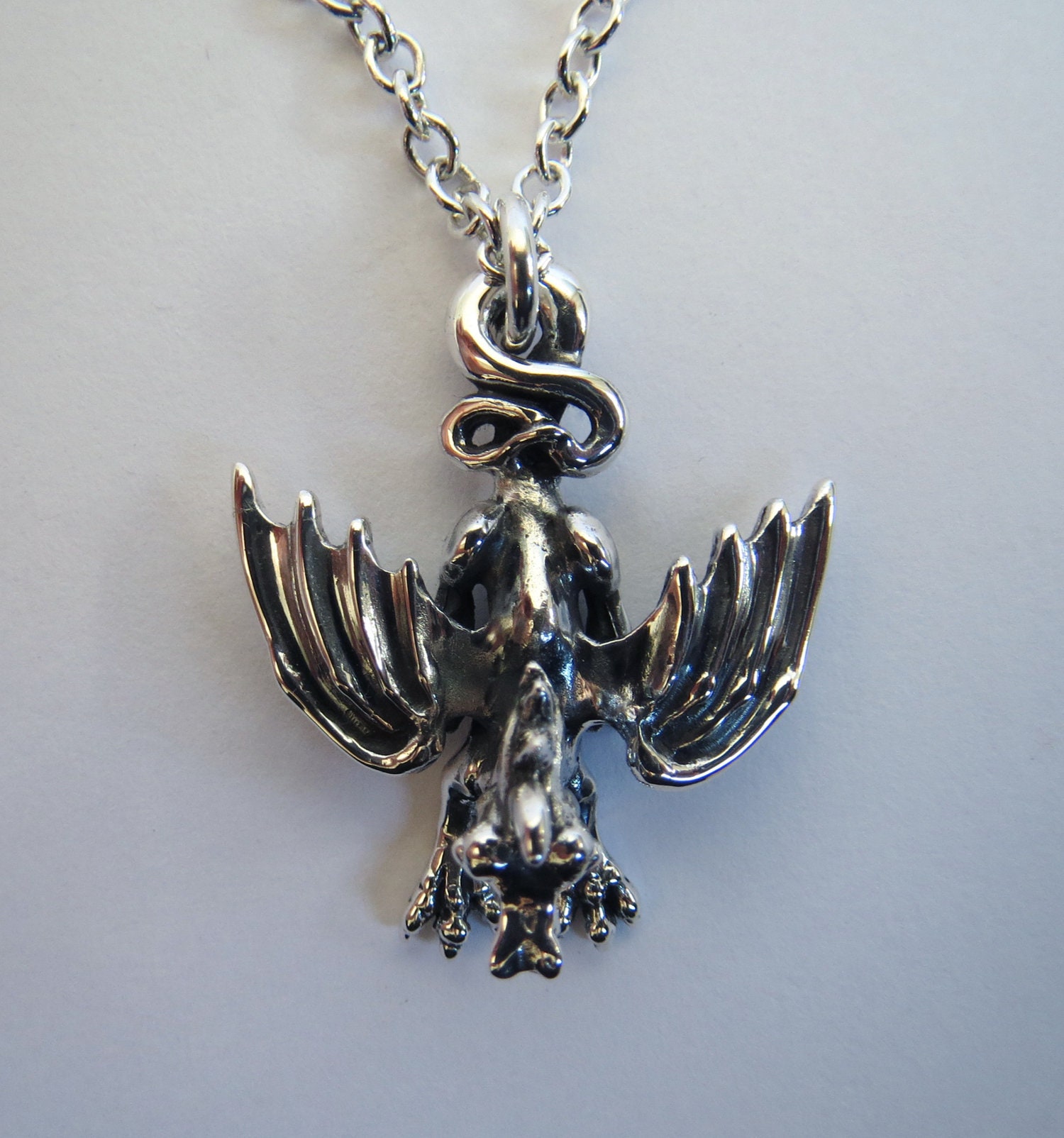 Celtic Medieval Dragon Pendant Solid Sterling Silver - Etsy