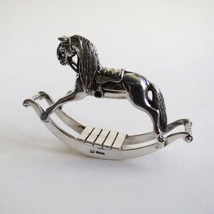 Rocking Horse Figurine, Silver - Etsy UK
