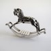 Rocking Horse Figurine, Silver - Etsy UK