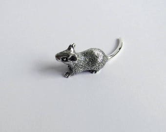 Silver Cheese Mouse, Hallmarked Solid Sterling Silver Cheese Mouse ...