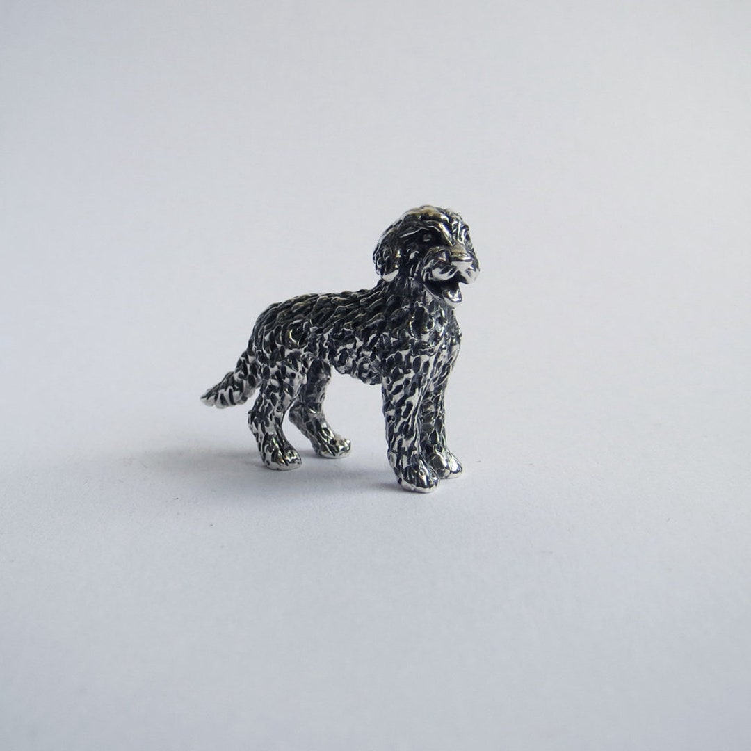 Silver Labradoodle Figurine - Etsy