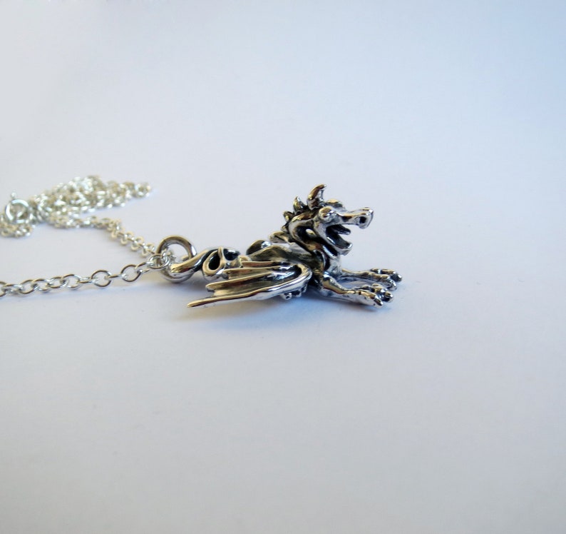 Celtic Medieval Dragon Pendant Solid Sterling Silver - Etsy